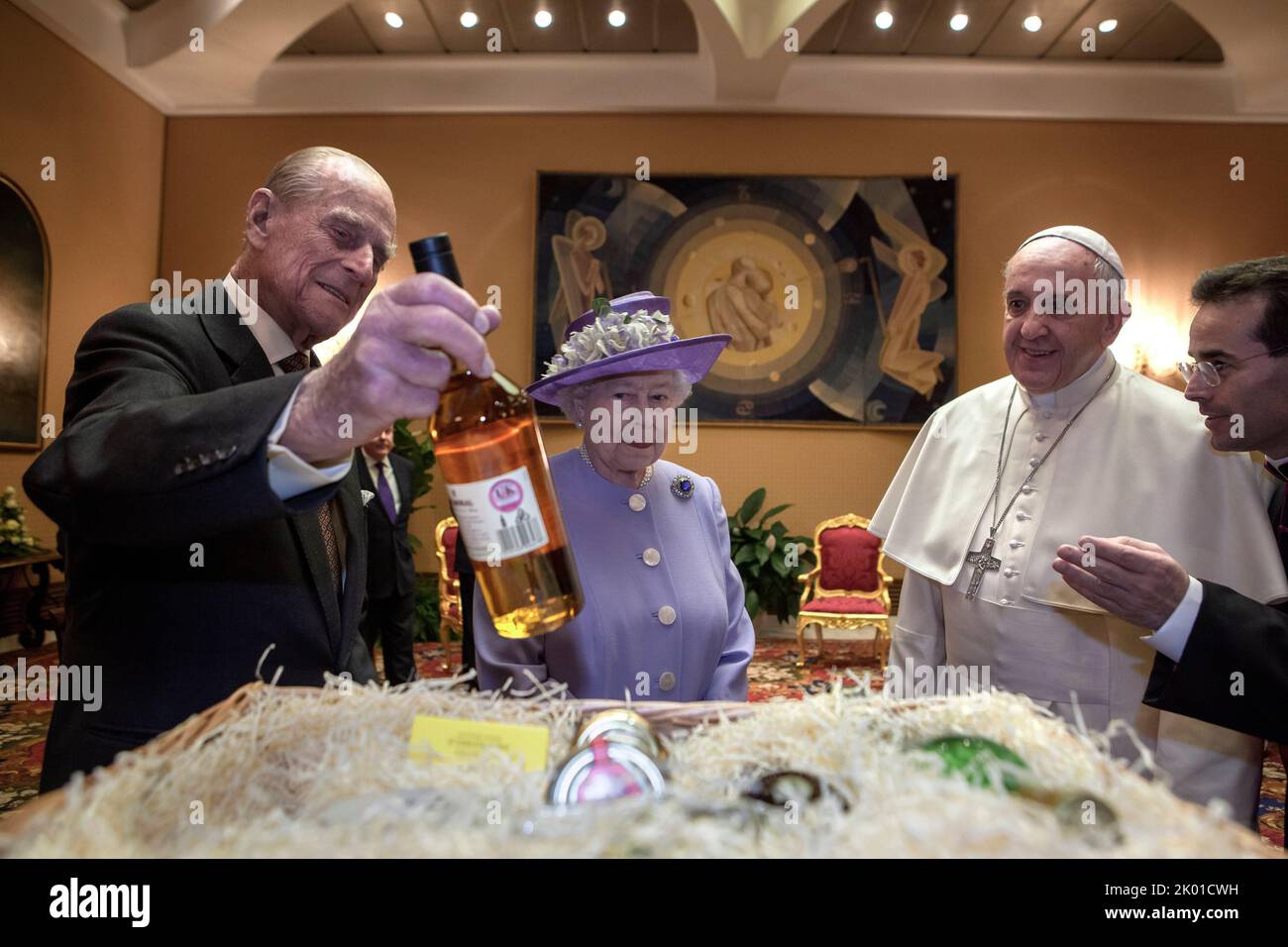 Vatican City, Vatican, 03 April 2014. Pope Francis meets Queen ...