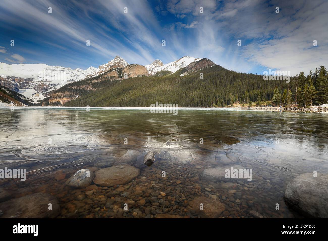 Famous wonderful Lake Louise landscape, Banff National Park, Alberta, Canada Stock Photo - Alamy