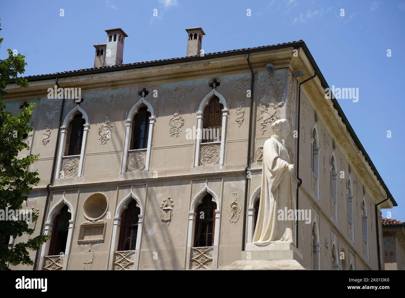 Exterior of historic buildings of Feltre, Belluno province, Veneto ...