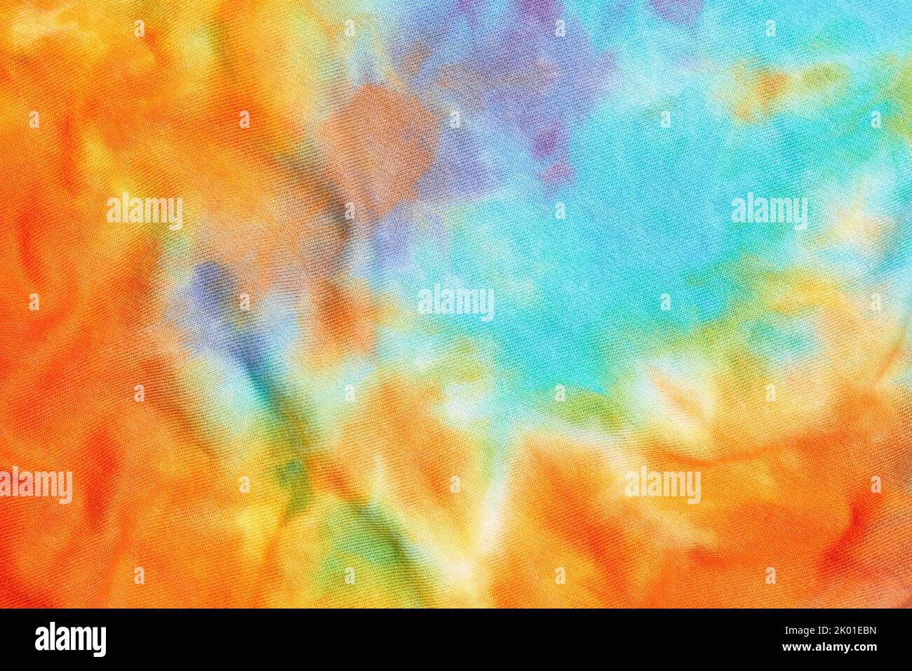 Abstract tie dye multicolor fabric cloth Boho pattern texture Stock ...