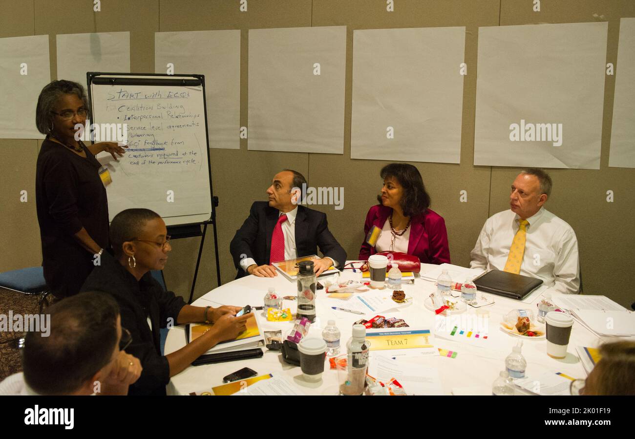 HUD senior executive service (SES) officials meeting Stock Photo - Alamy