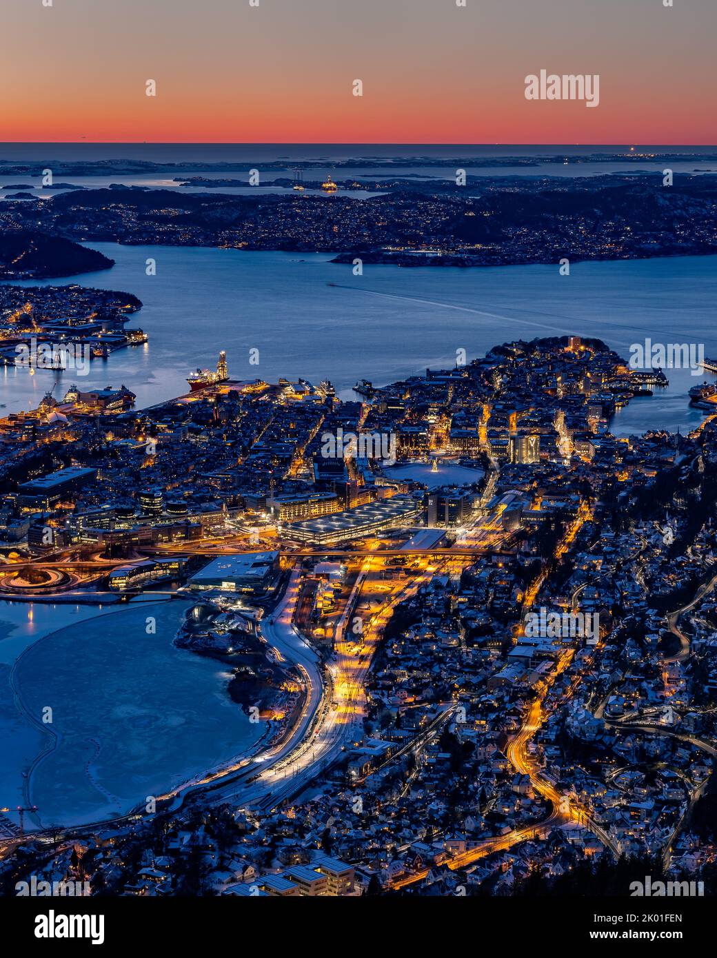 A view from Ulriken Stock Photo - Alamy