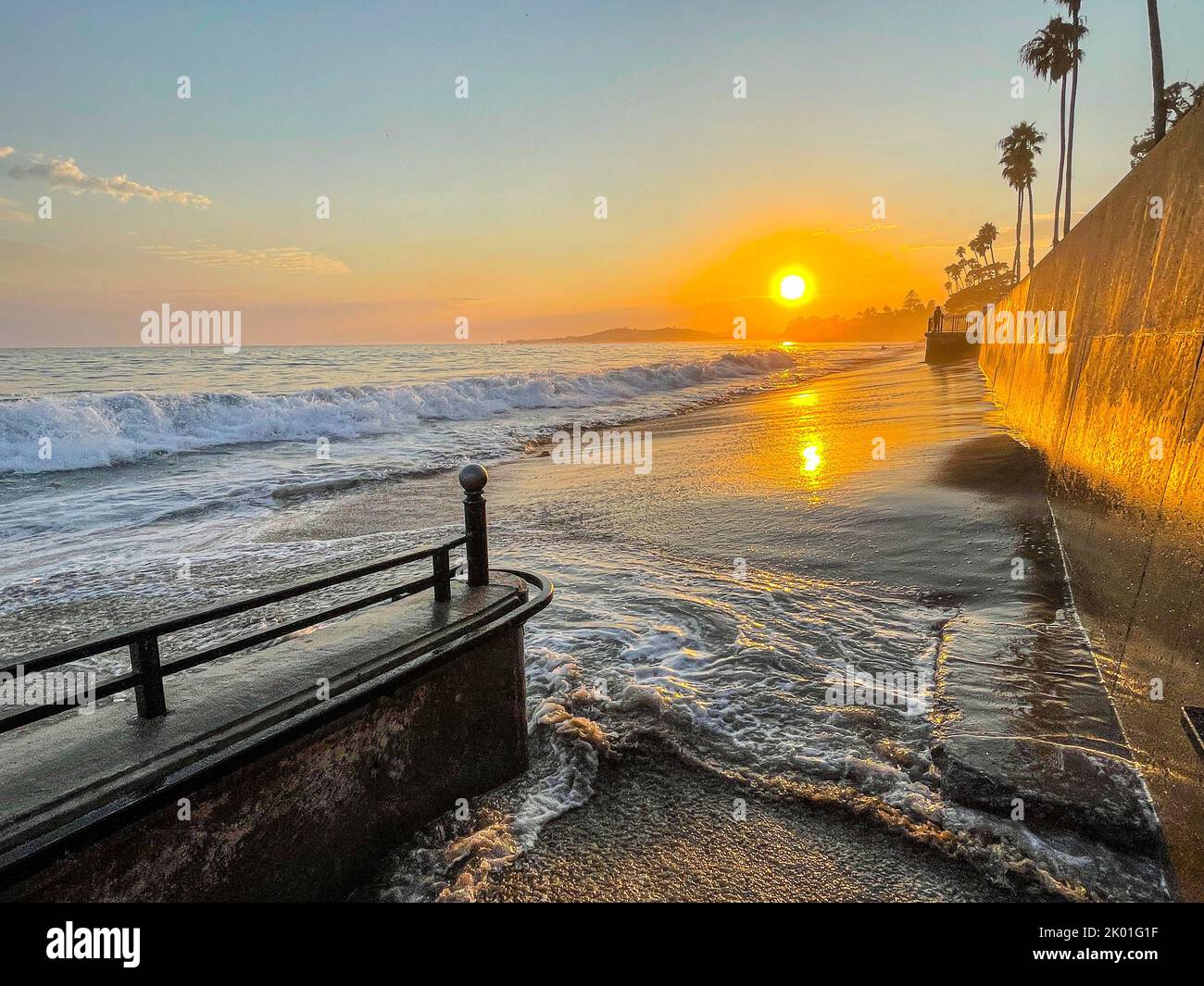 Montecito, California, USA. 8th Sep, 2022. Unusually big waves at ...