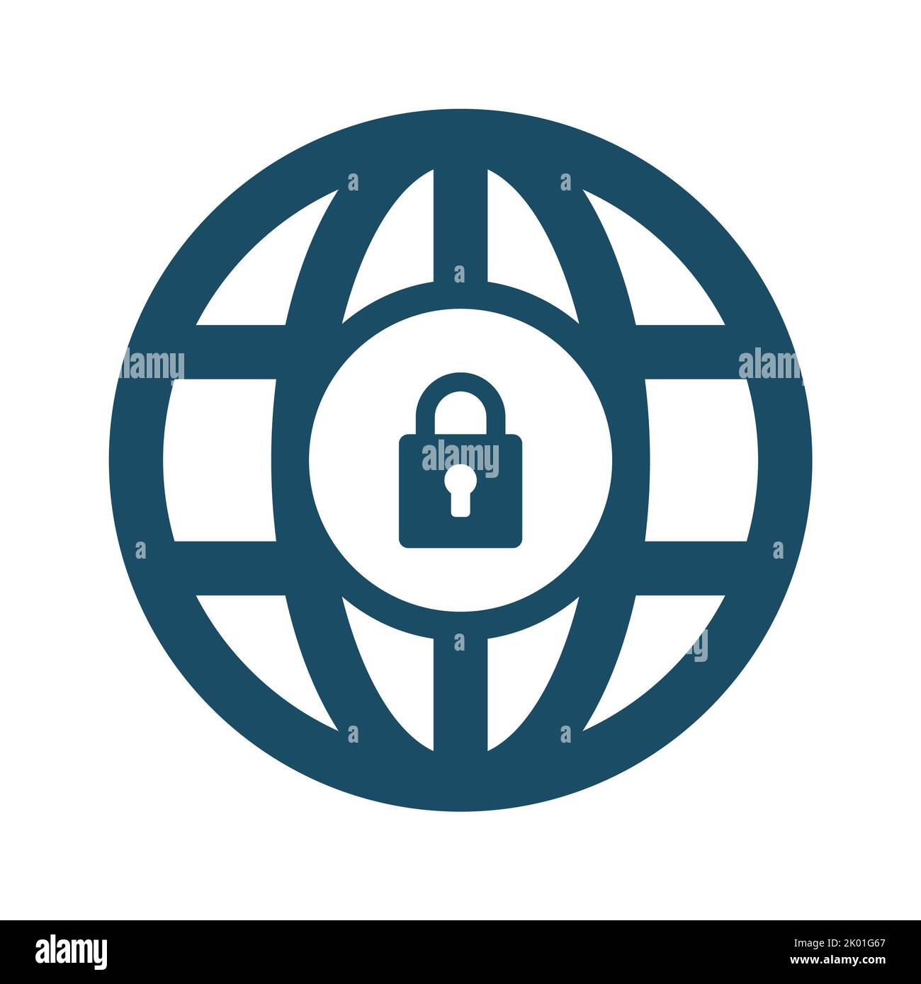 High quality dark blue flat internet security icon. Pictogram, icon set ...