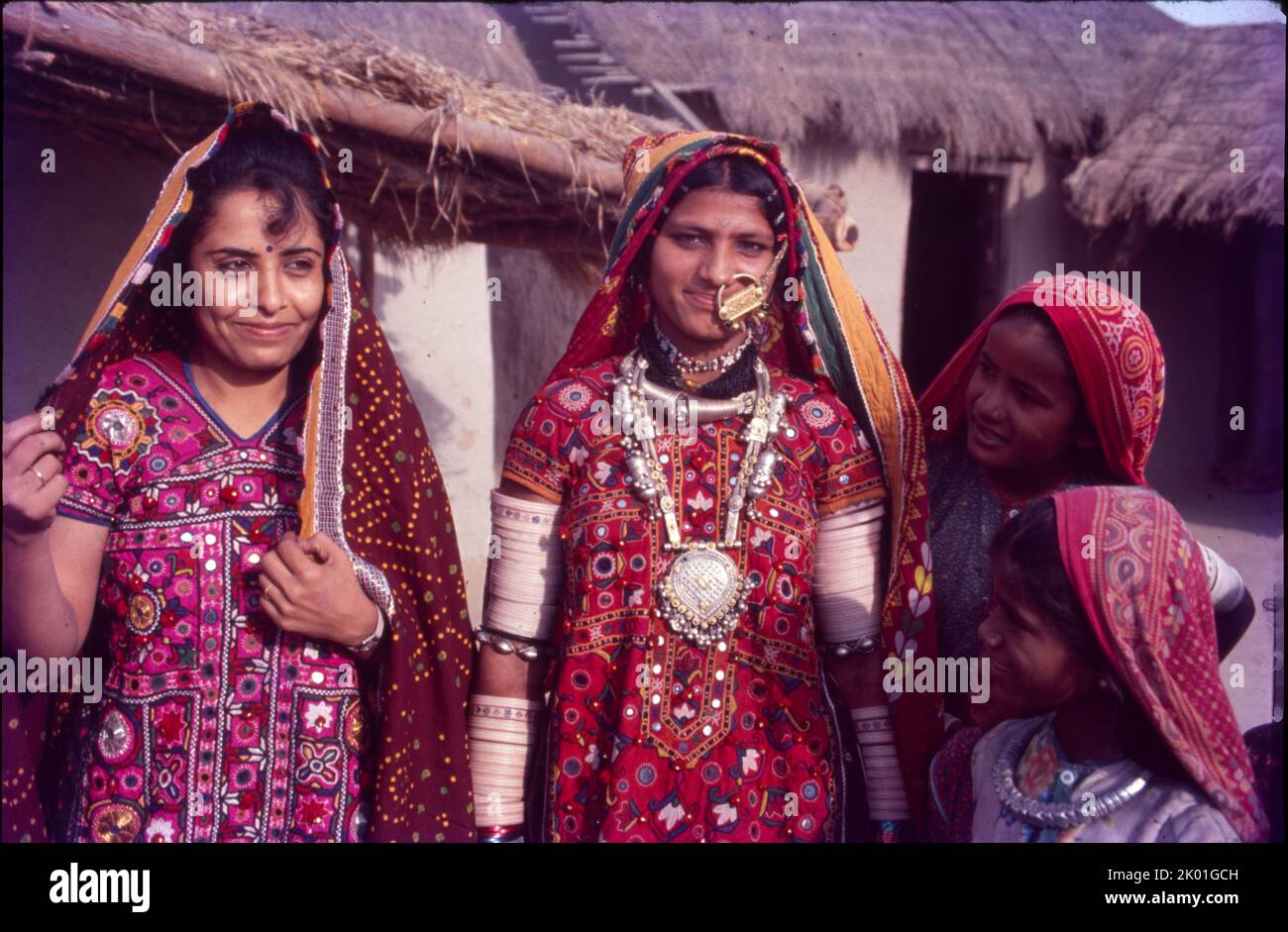 Tribal's make city girl wear their dress, Banny, Kutch, Gujrat Stock ...