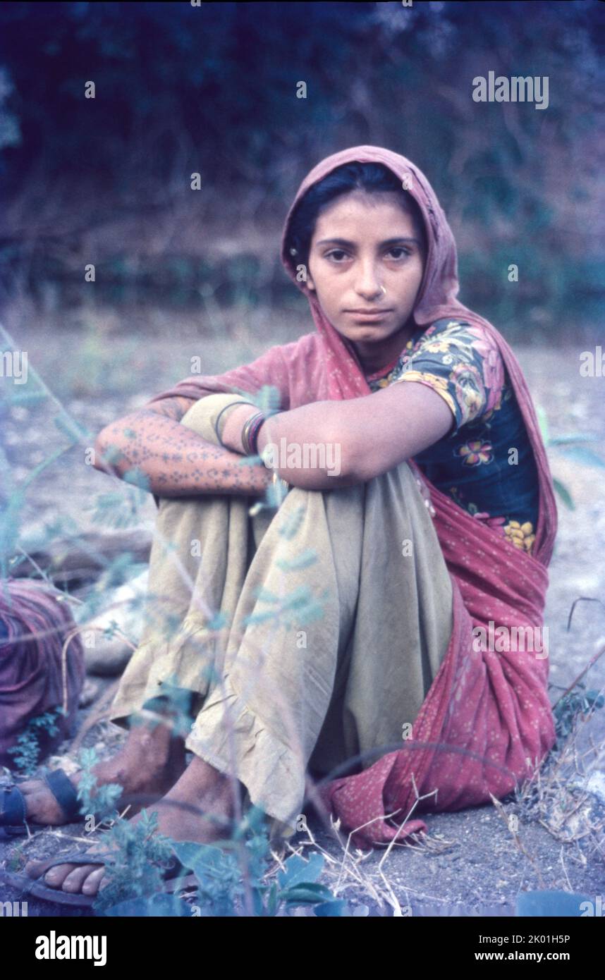 Young Rabari Women with Tattoos Stock Photo - Alamy