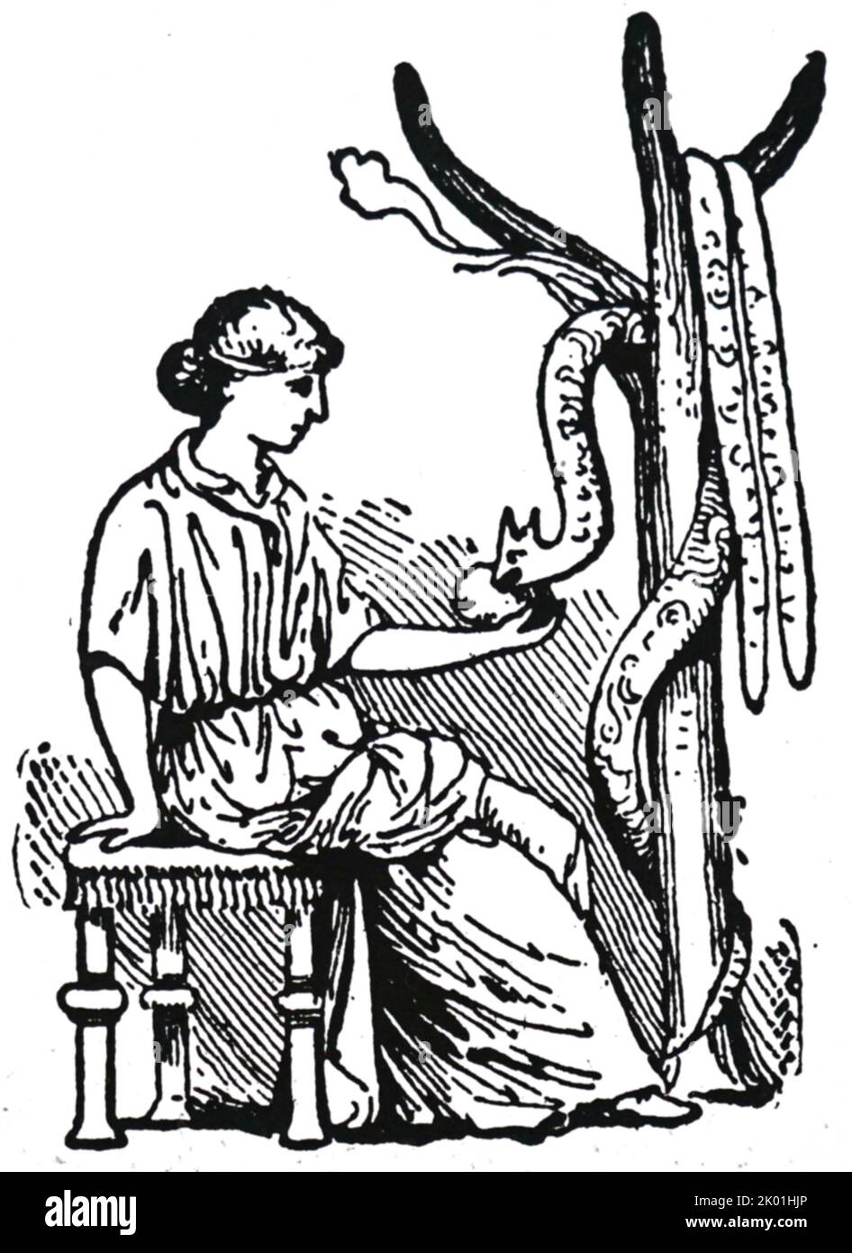 Hygeia, Goddess of Health, daughter of Aesculapius Stock Photo - Alamy