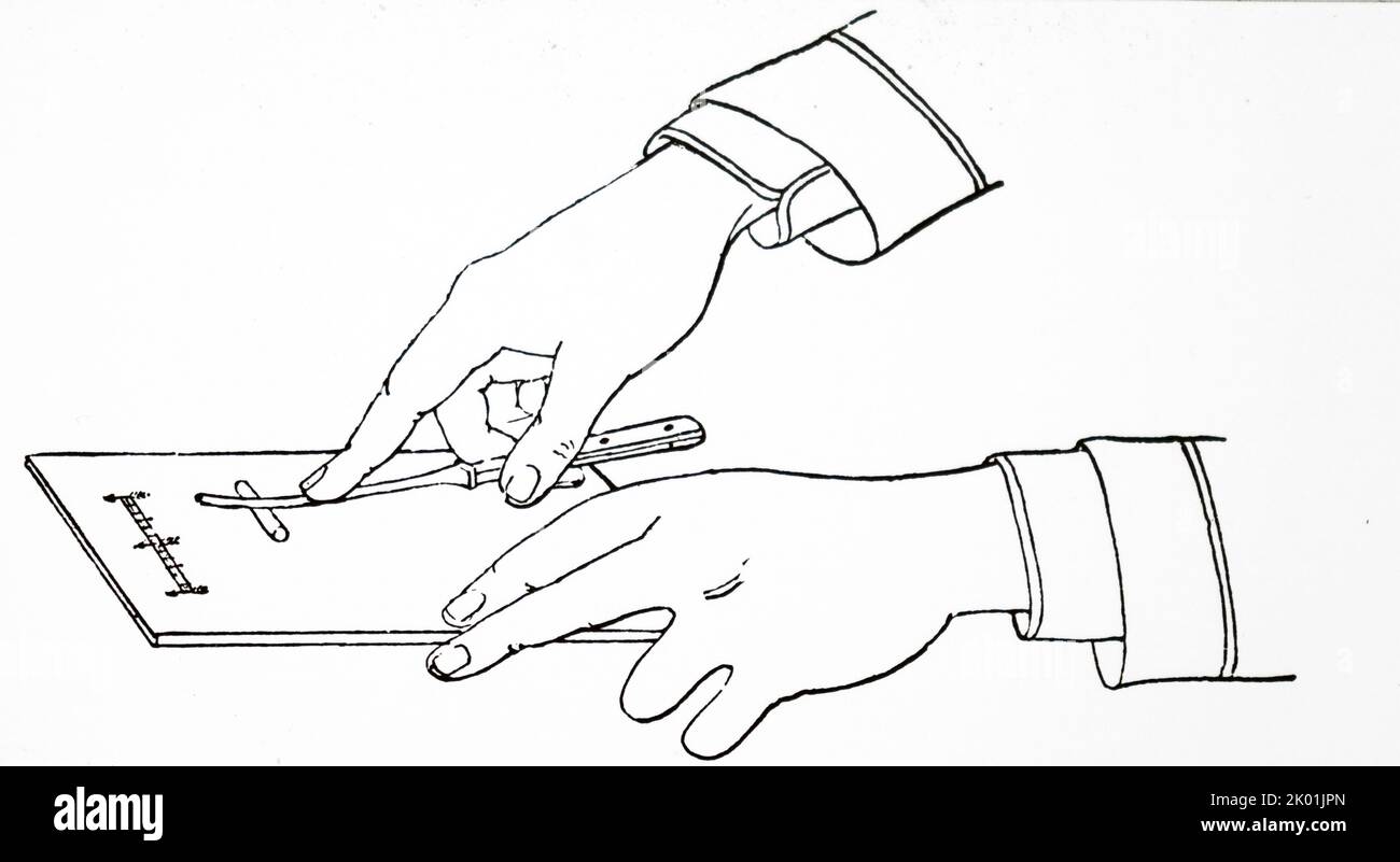 Method of rolling a pill cylinder on a graduated pill tile Stock Photo ...