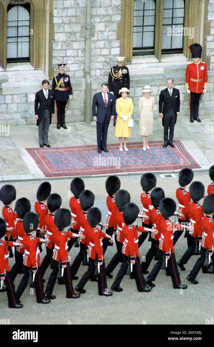 President Ronald Reagan Prince Philip Queen Elizabeth Ii Prince Charles ...