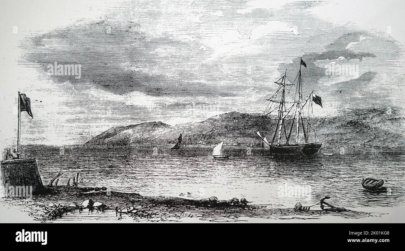 Franklin's Search Expeditions. Sir John Ross's yacht Felix at anchor in ...
