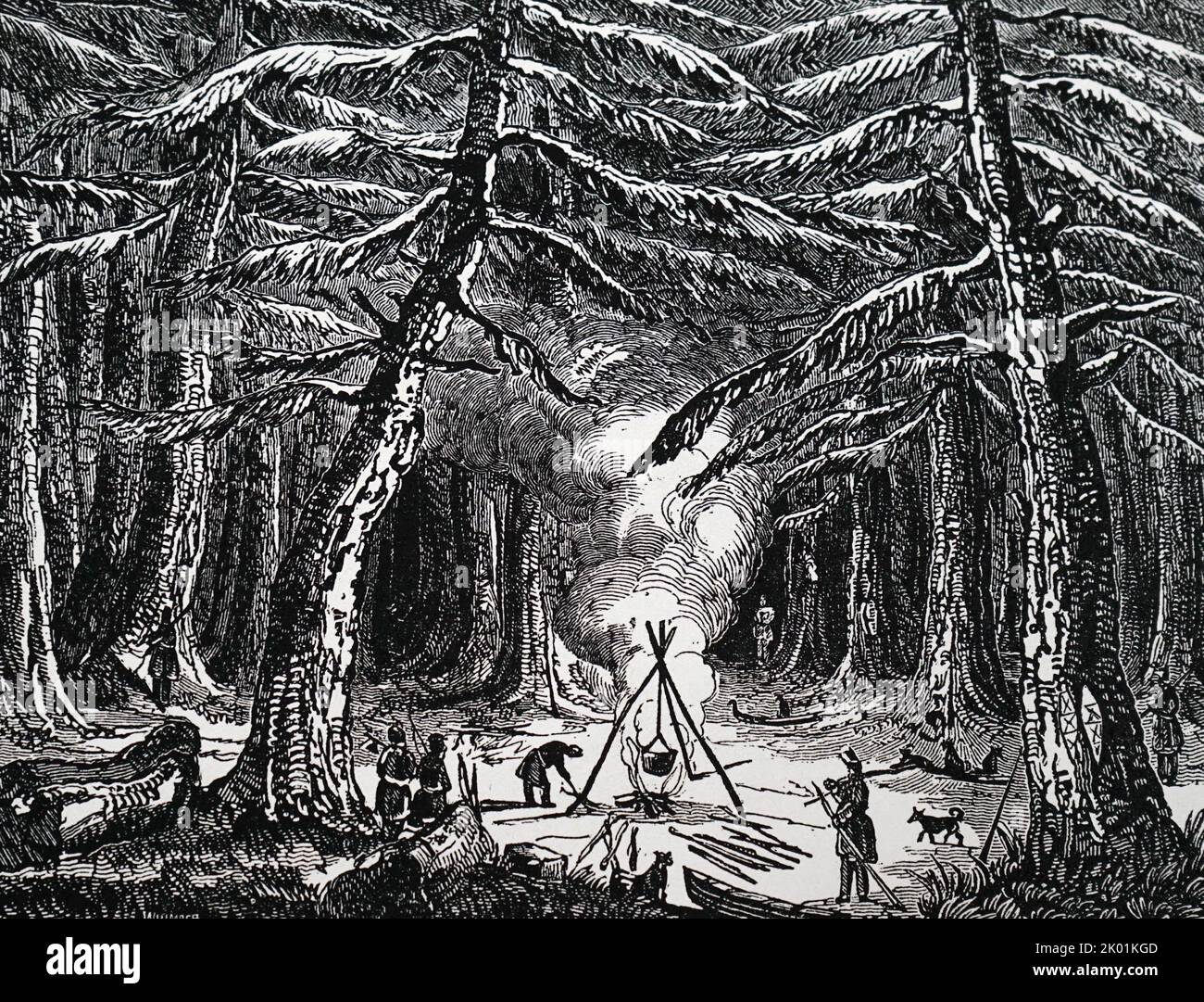 Members of John Franklin's 1819-22 expedition (Journey to the Shores of ...