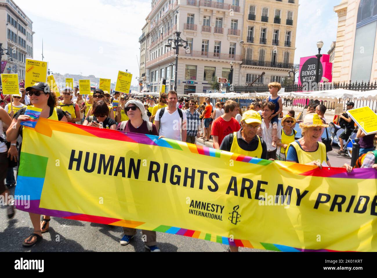 Marching in solidarity banner hi-res stock photography and images - Alamy