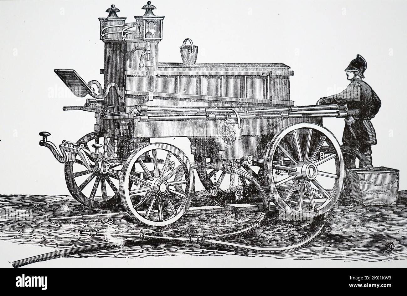 Fire engine by Merryweathers. This would be drawn to the scene of the ...