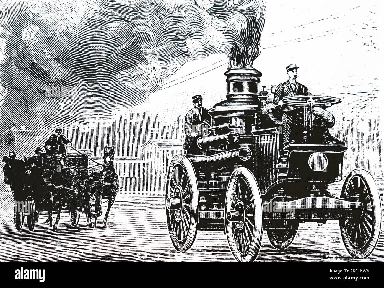 Self-propelled steam powered fire engine built by the Manchester ...