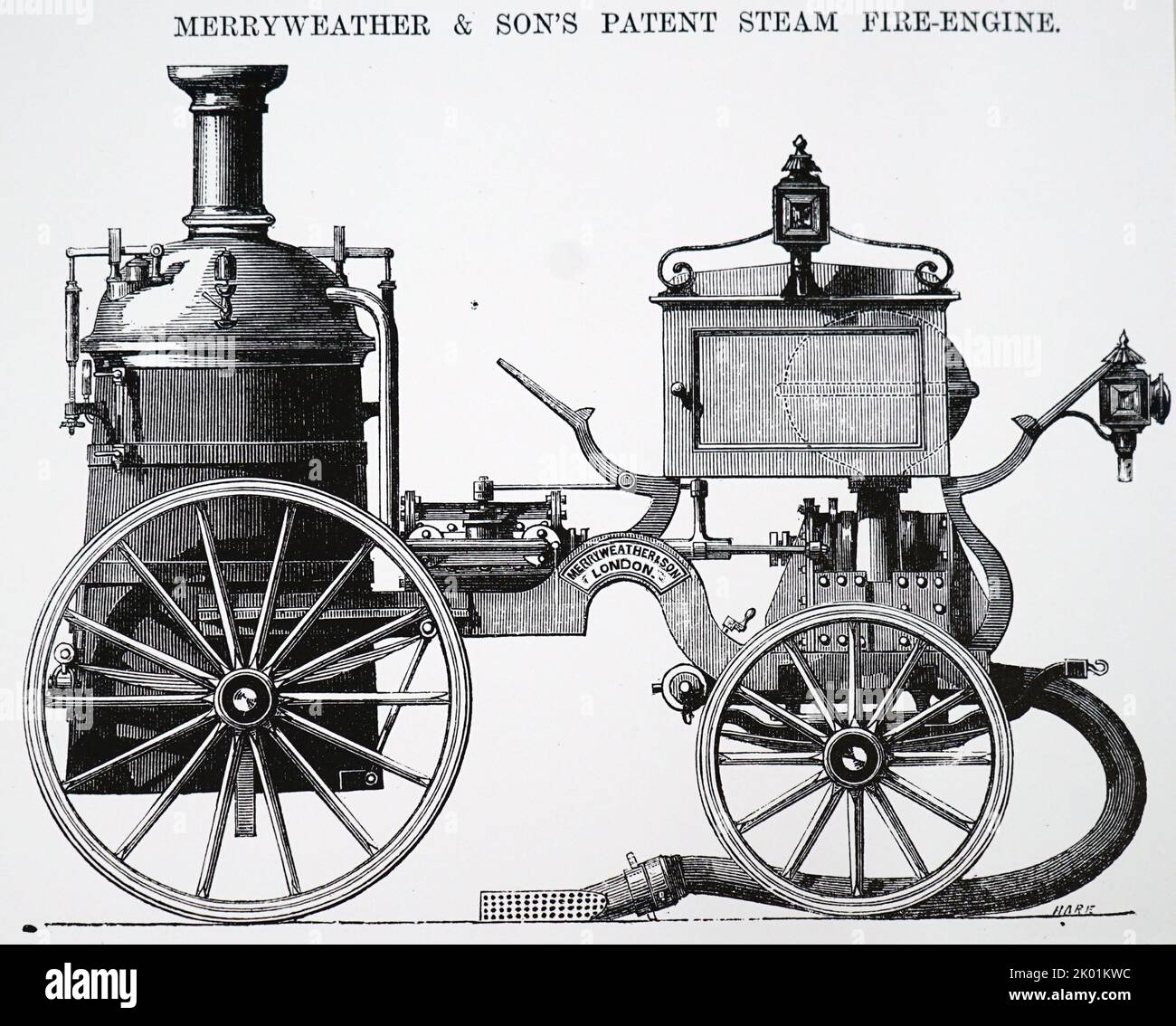 Merryweather & Sons steam fire engine, London, 1862 Stock Photo - Alamy
