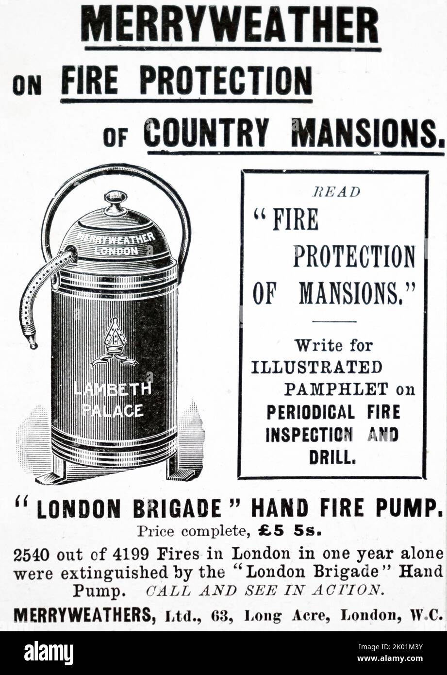 Merryweathers domestic hand fire pump hi-res stock photography and ...