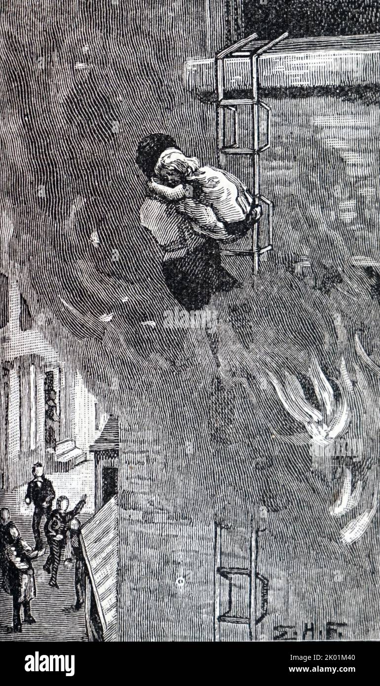 Folding fire escape Stock Photo - Alamy