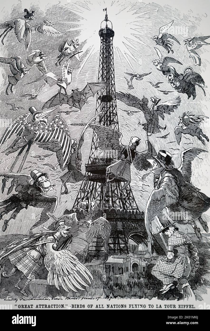 Cartoon from Punch of 29 June 1889 celebrating the building of the ...