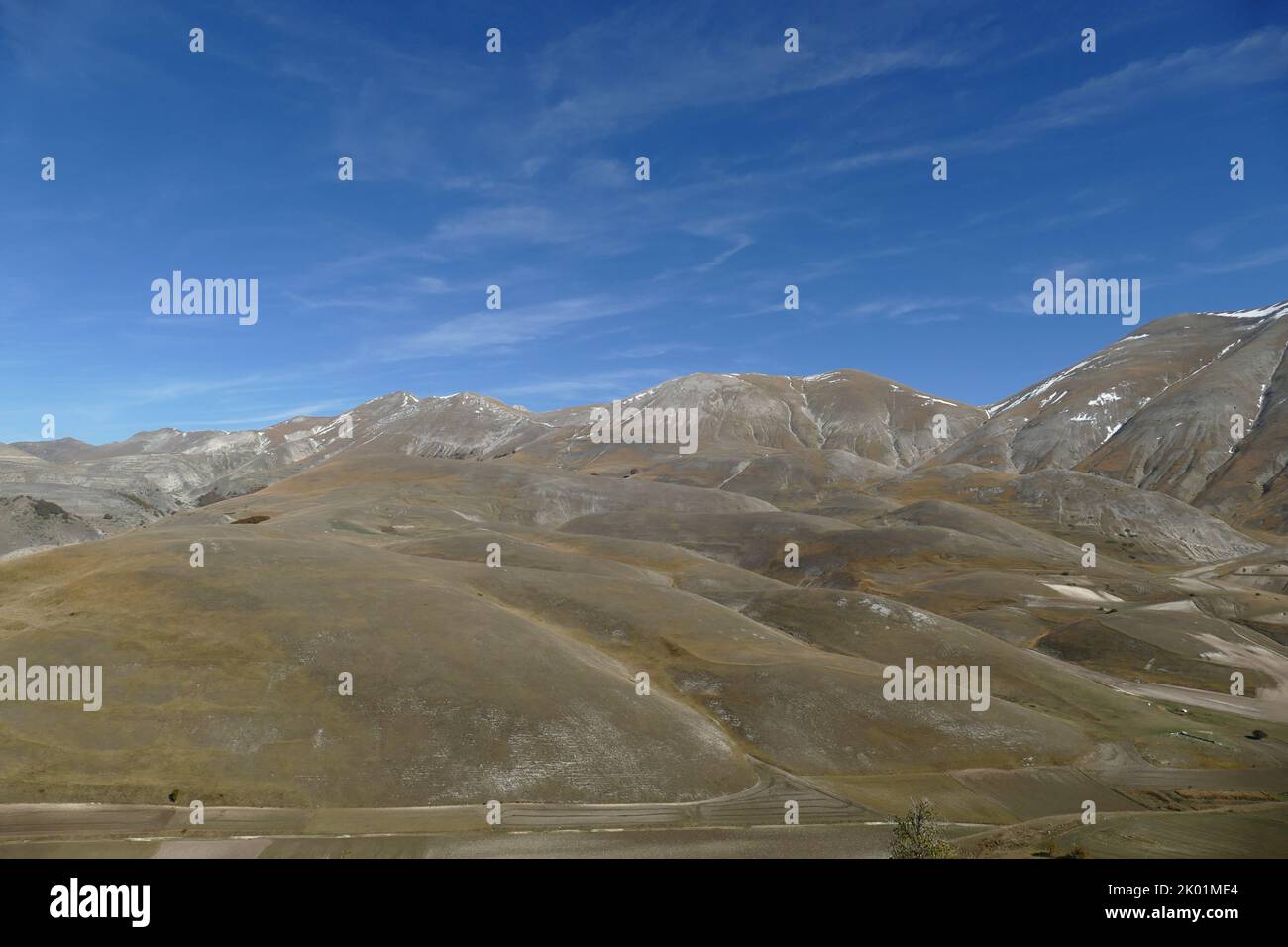 National park of the sibillini mountains. fields in castelluccio di ...
