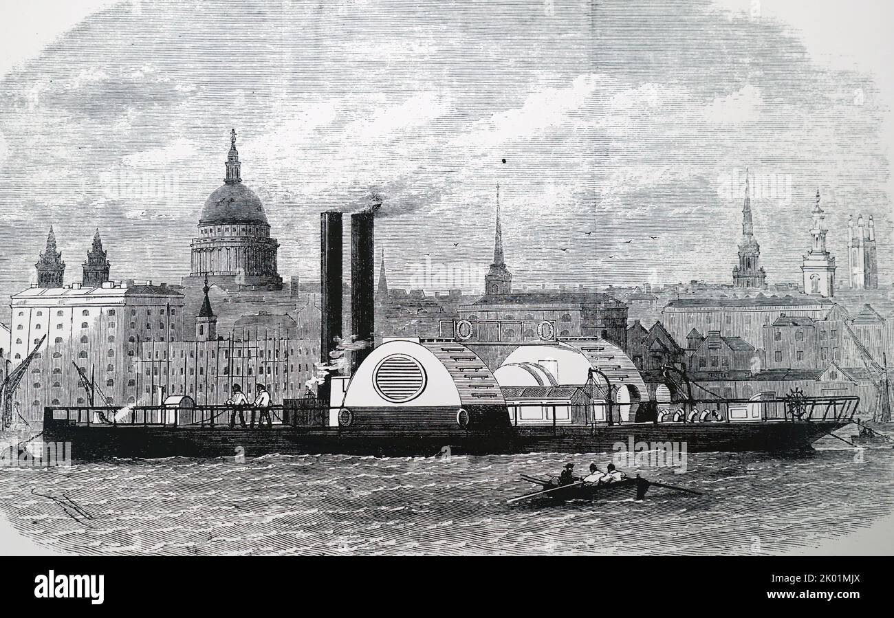 Floating fire engine of the Metropolitan Fire Brigade, permantly ...