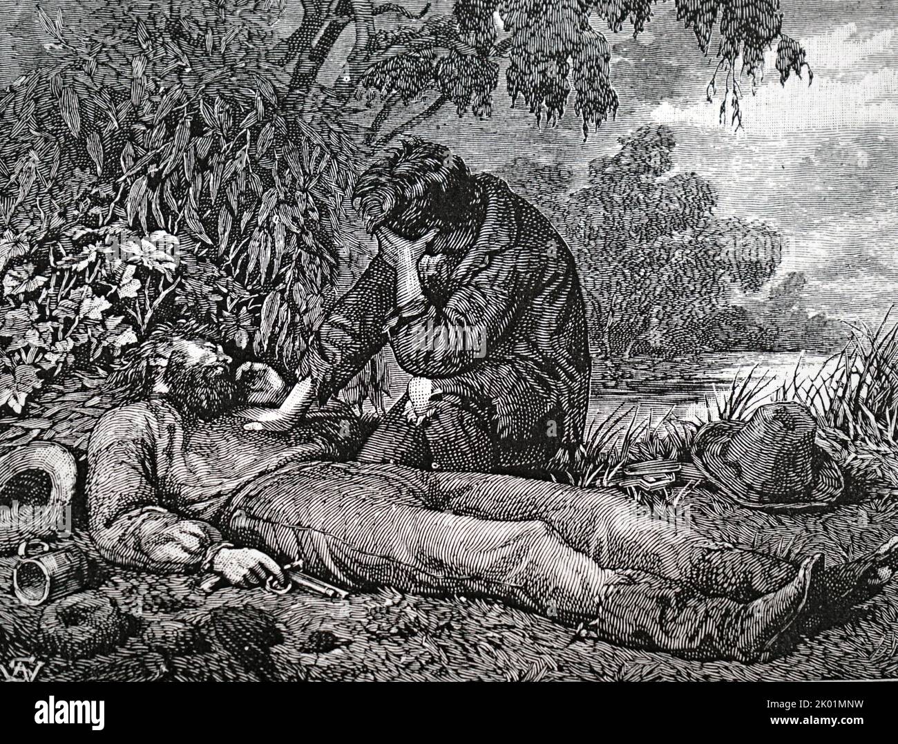 Death of Robert O'Hara Burke. Irish explorer and leader of Burke and ...