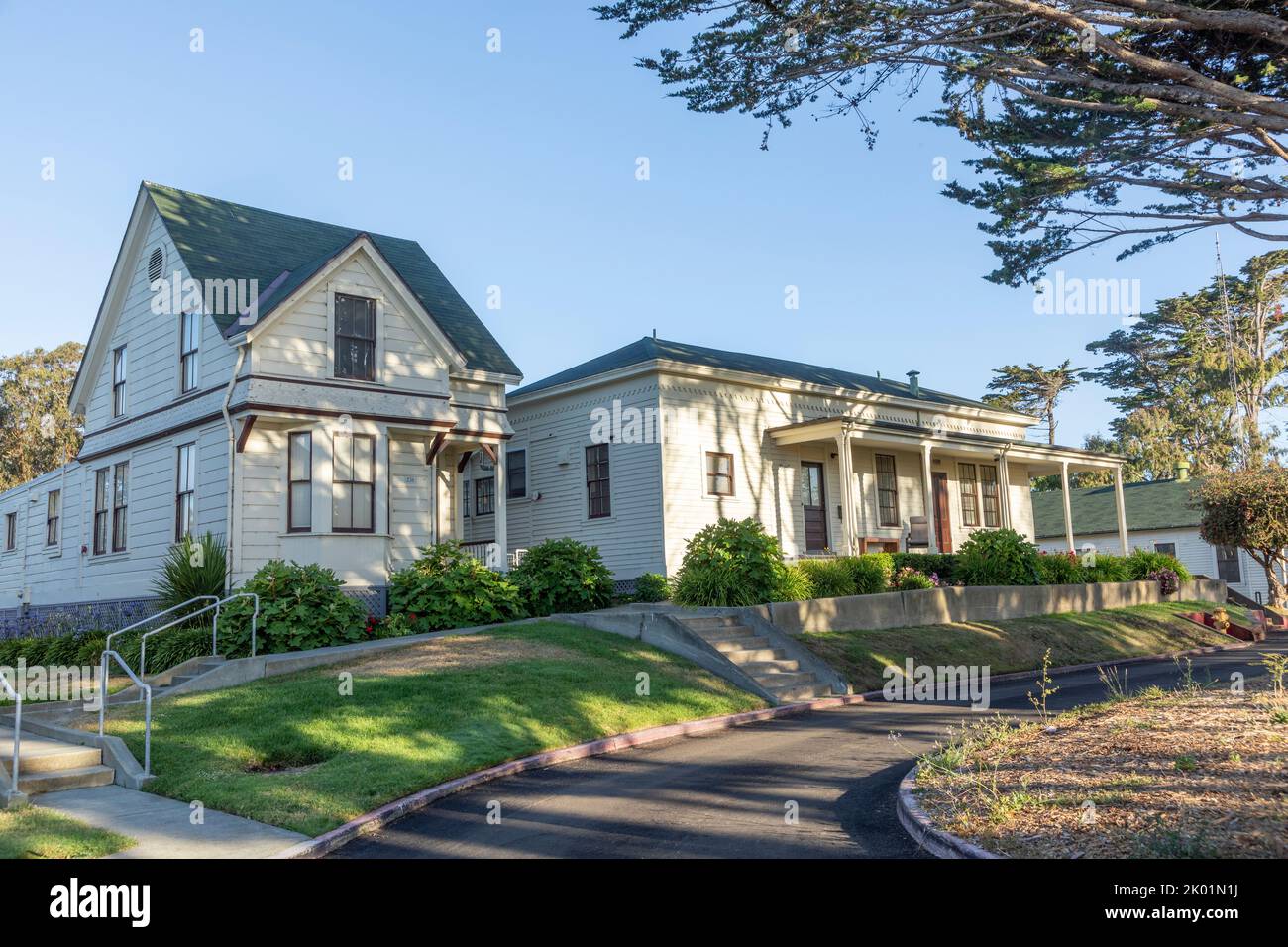 historic houses for Army officers at Fort Mason, San Francisco Stock ...