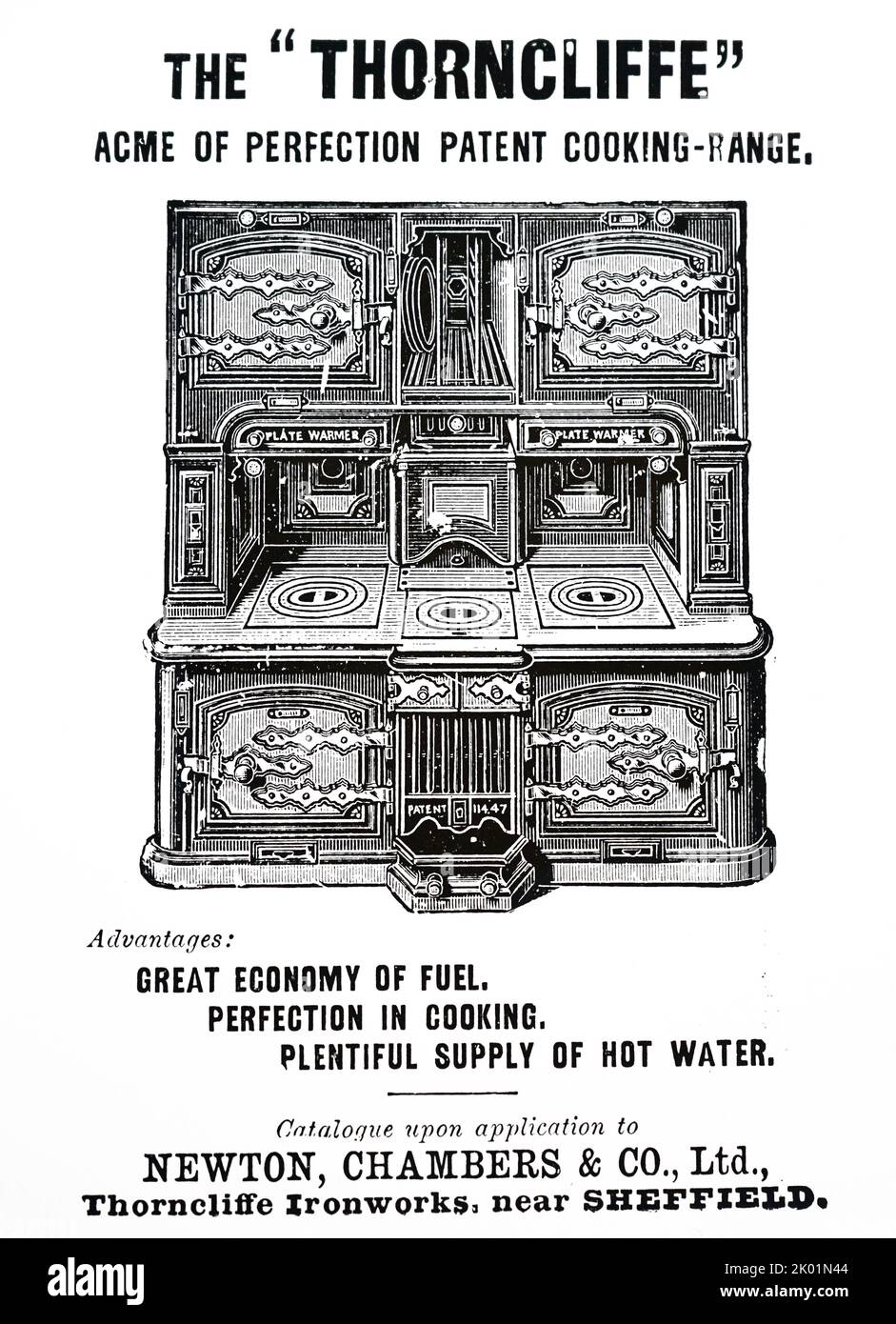Typical late 19th century kitchen range Stock Photo - Alamy