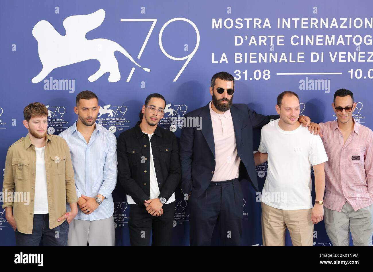 Venice, Italy, 2nd September, 2022, Anthony Bajon, Dali Benssalah, Sami ...