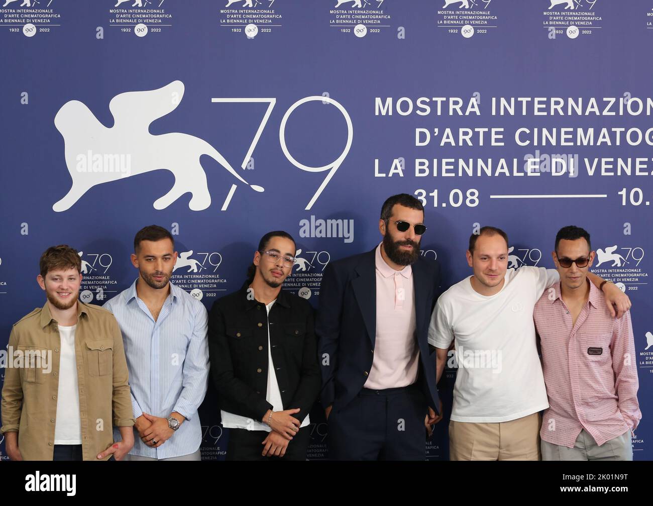 Venice, Italy, 2nd September, 2022, Anthony Bajon, Dali Benssalah, Sami ...