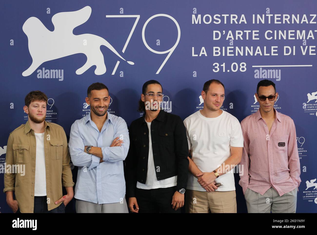Venice, Italy, 2nd September, 2022, Anthony Bajon, Dali Benssalah, Sami ...