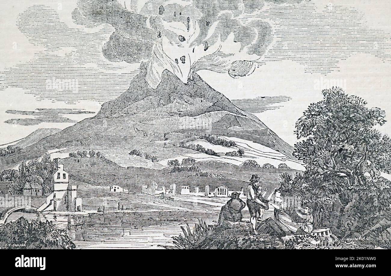 Vesuvius during an eruption Stock Photo - Alamy