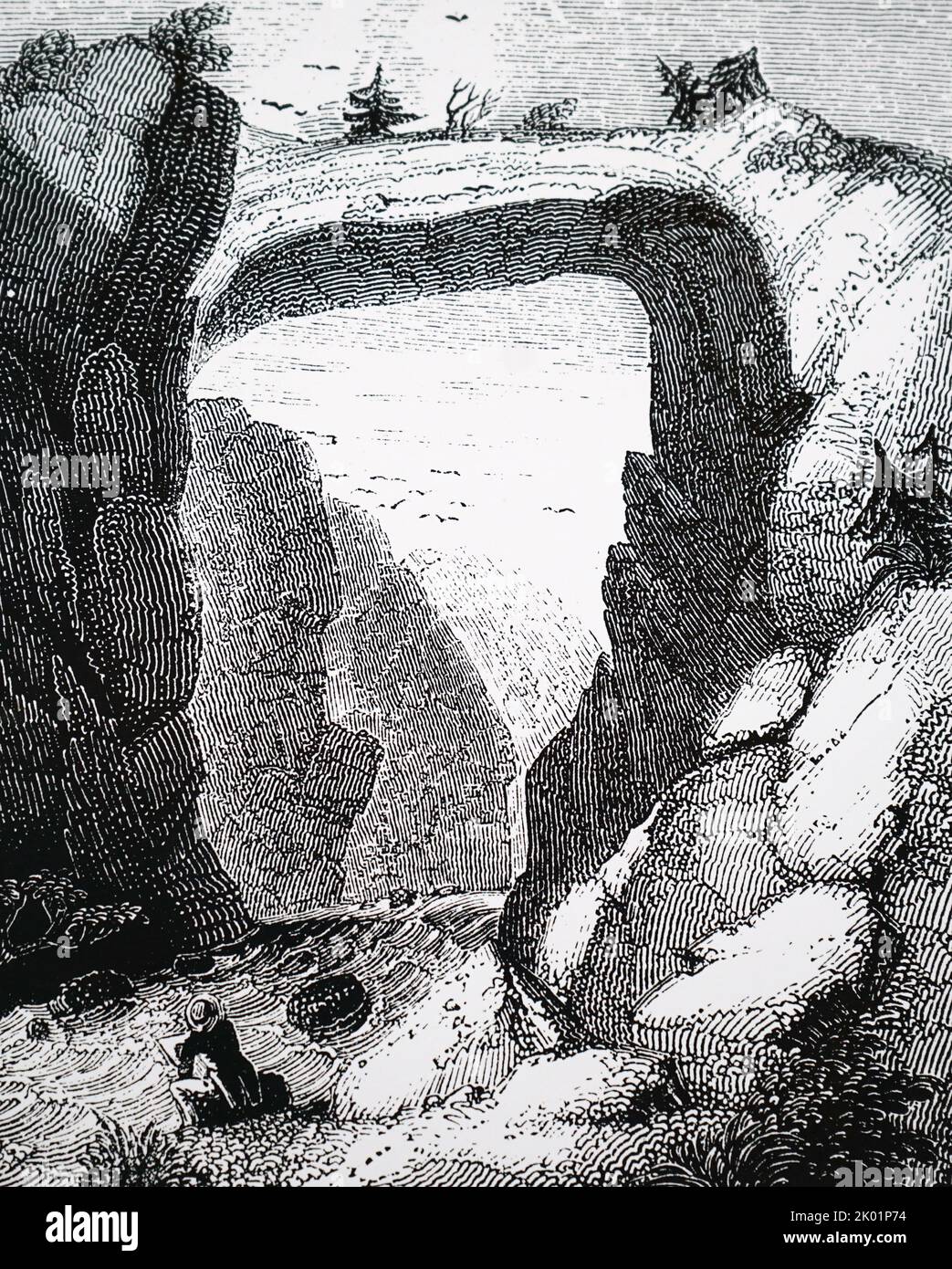 Rock Bridge, Virginia, a rock formation making a natural bridge Stock ...