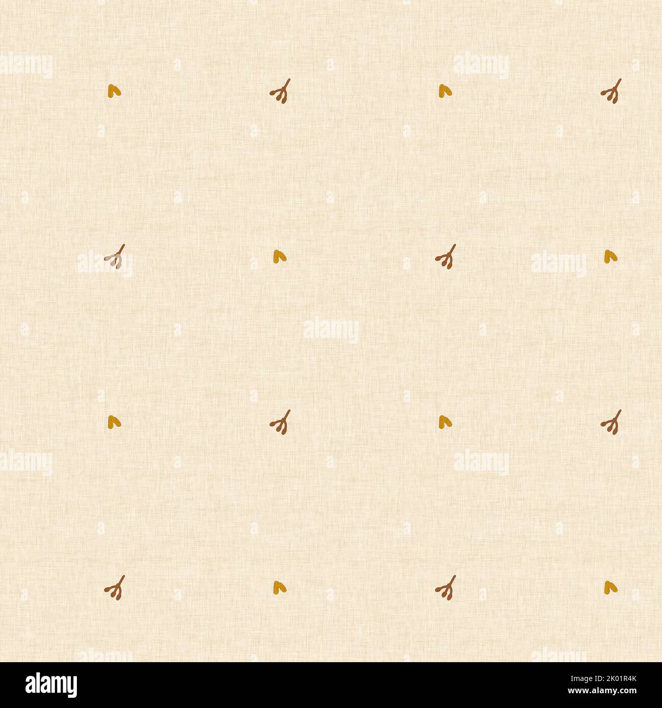 Gender neutral flower seamless raster background. Simple whimsical 2 ...