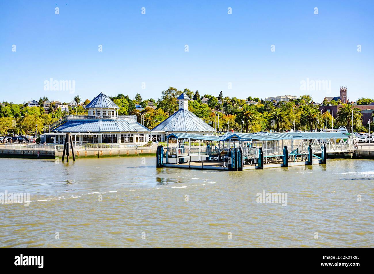 The San Francisco Bay Ferry Terminal at Vallejo seen form the water ...
