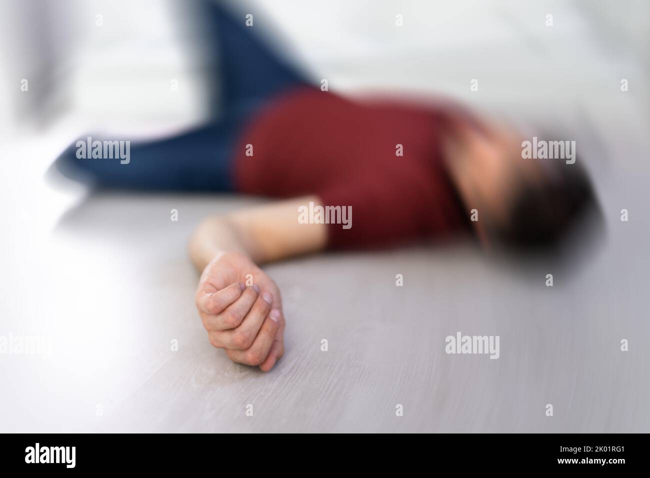 Epilepsy Seizure. Man With Overdose Failure. Medical Health Stock Photo ...