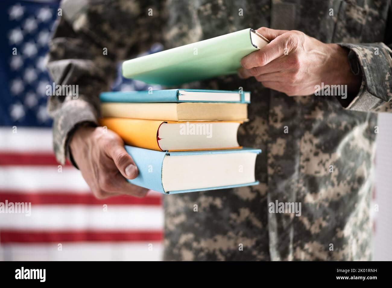 Young Student Soldier In Uniform. Veteran Study Stock Photo - Alamy