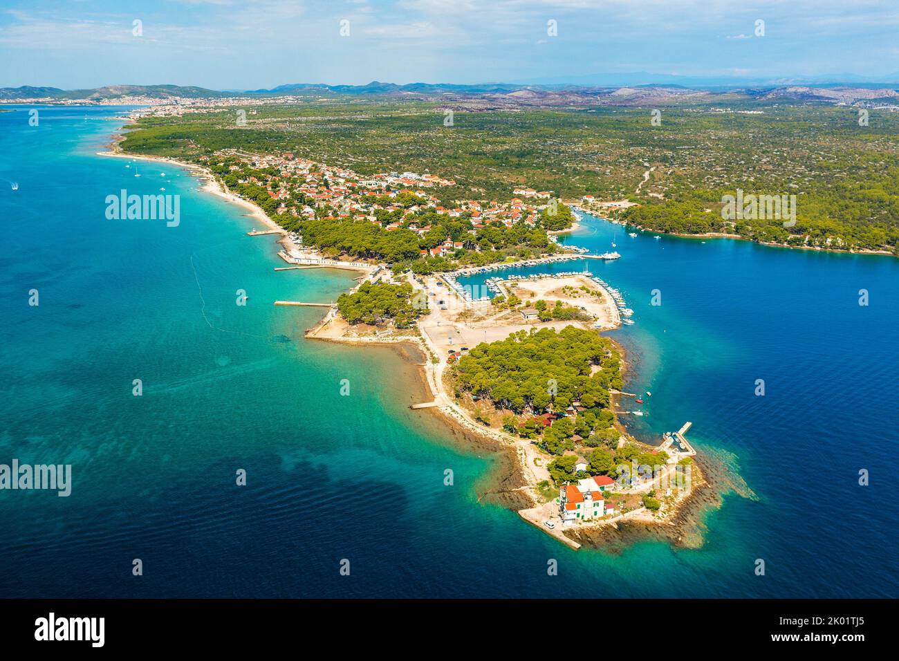 Aerial view of Jadrija near Sibenik, Croatia Stock Photo - Alamy