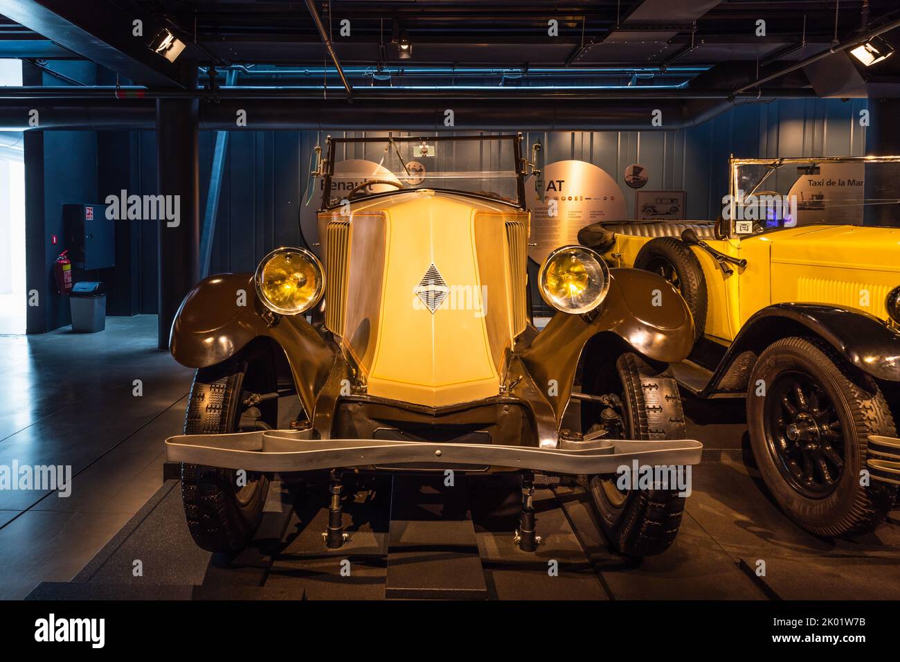 Renault 10 CV - Classic retro car. Riga motor museum. Riga, Latvia, 17 ...