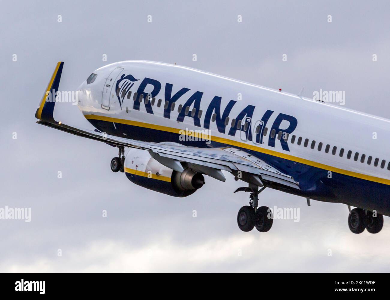 A Ryanair Boeing 737-800, serial number EI-EPA, taking off from Bristol ...