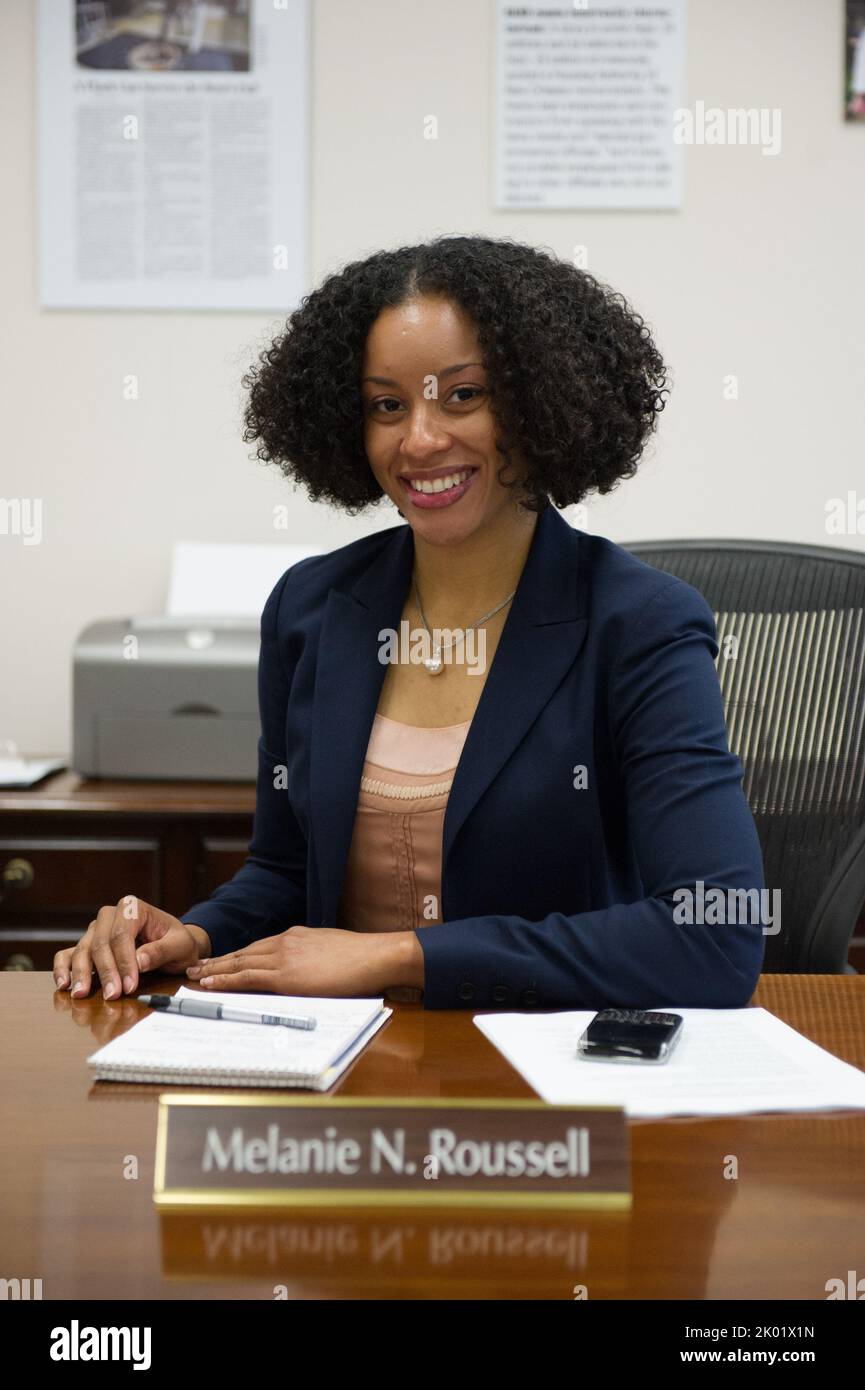 Closeups of Melanie Roussell, Public Affairs Stock Photo - Alamy