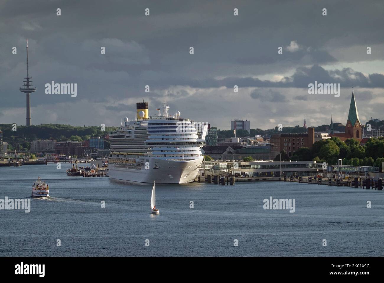 Kiel, Germany. 05th Aug, 2022. The Costa Diadema cruise ship is moored ...