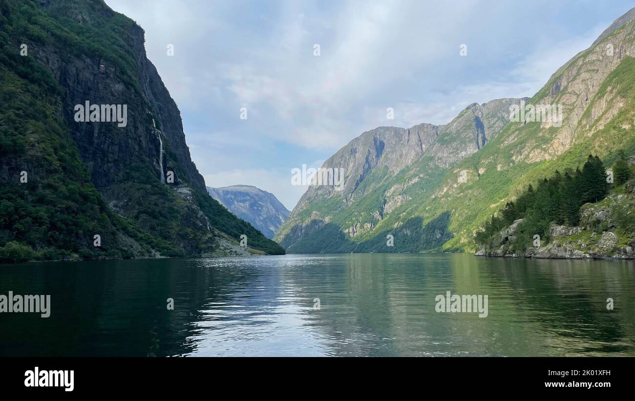 The Naerofjord, Narrowfjord in Norway, Scandinavia, Europe Stock Photo ...