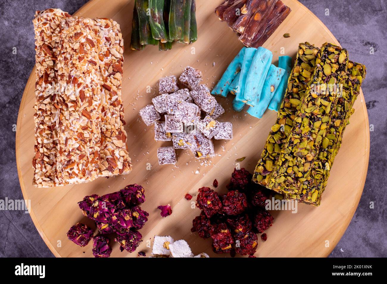 Turkish delight. Traditional Turkish delicacies. Turkish delight ...