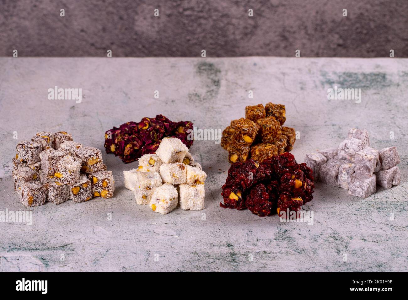 Turkish delight. Traditional Turkish delicacies. Turkish delight ...