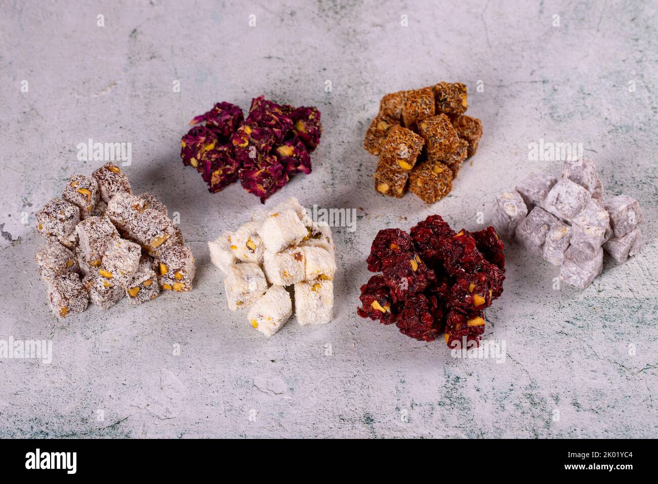 Turkish delight. Traditional Turkish delicacies. Turkish delight ...