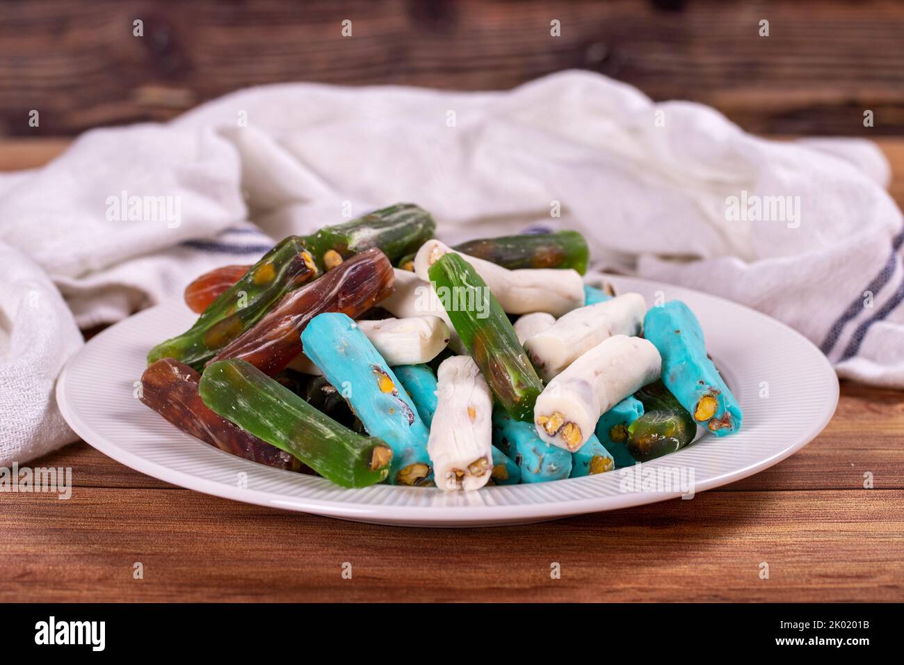 Turkish delight varieties. Traditional Turkish delicacies. Turkish ...