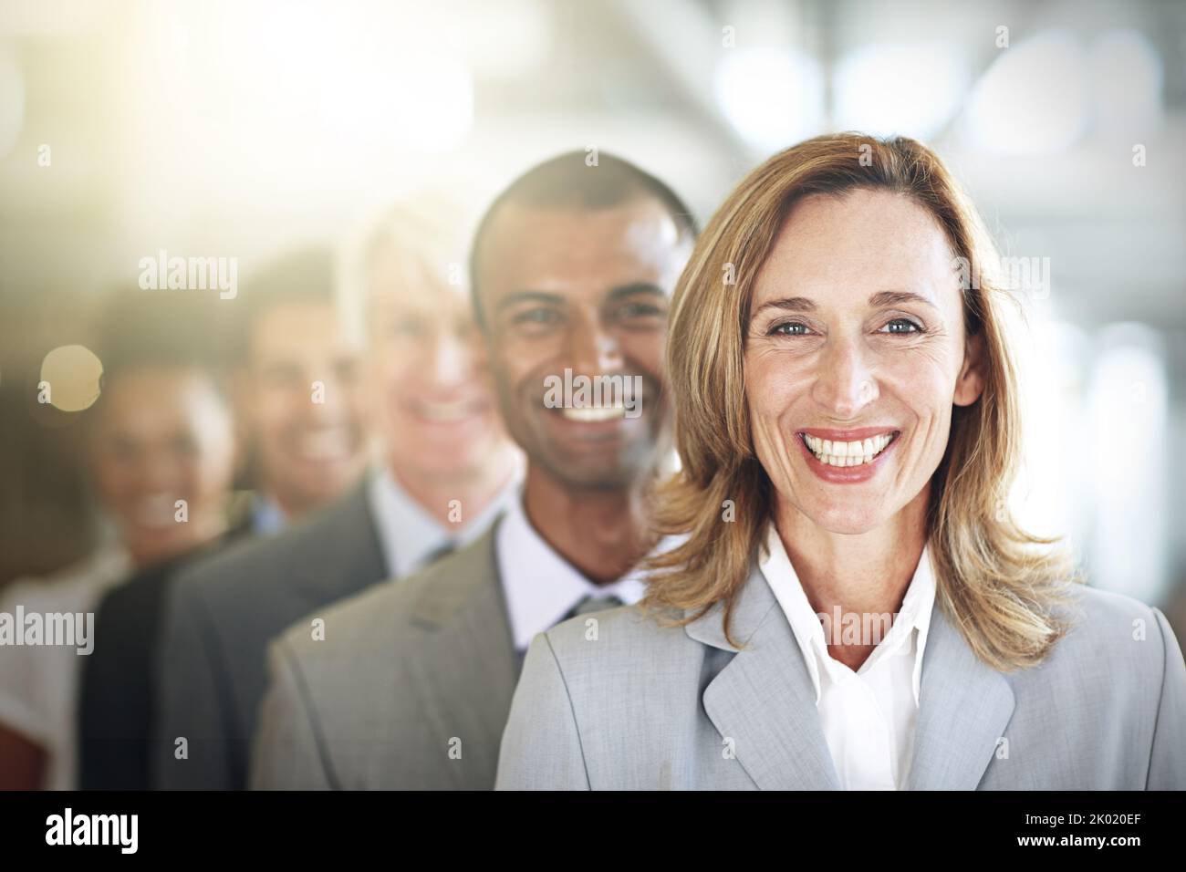 Theyre a team Im proud to lead. Cropped portrait of a group of diverse ...