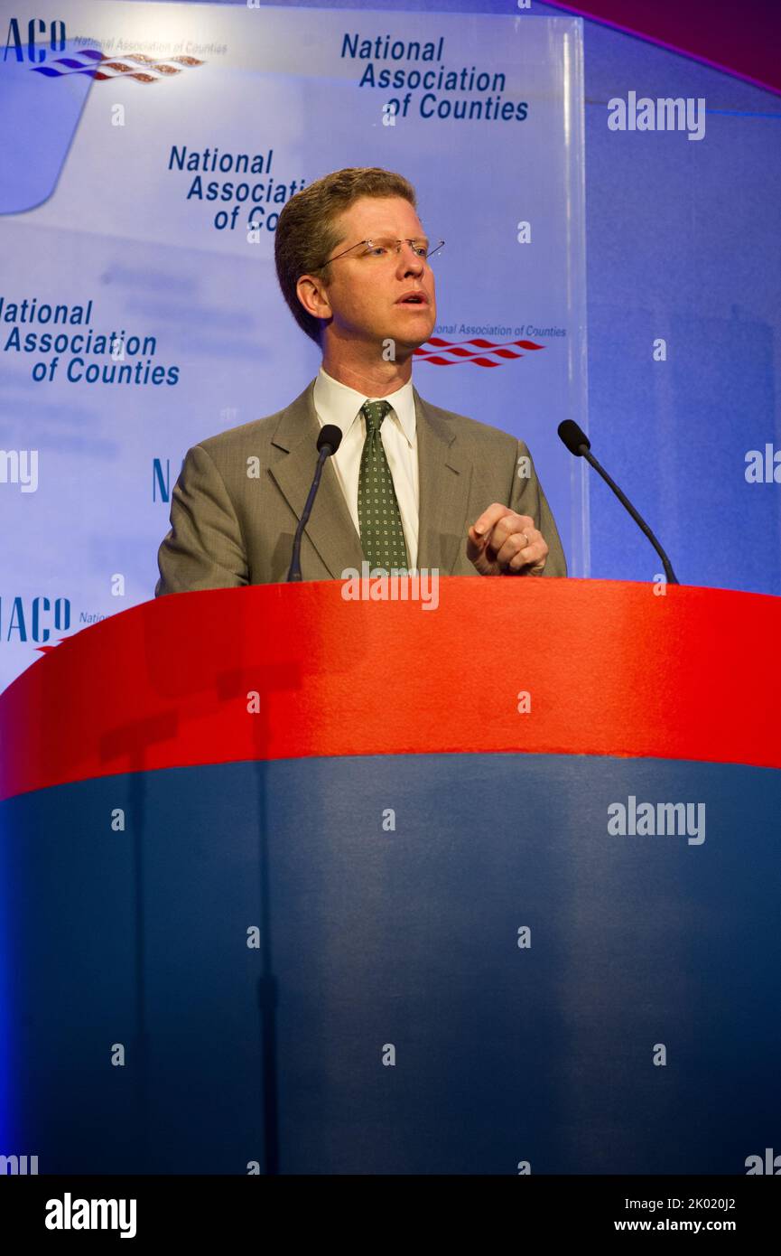Secretary Shaun Donovan speaking at National Association of Counties ...