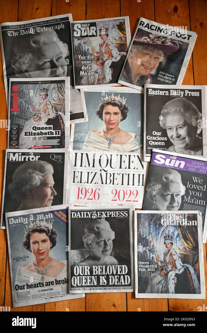 UK Newspapers Commemorate The Death Of Queen Elizabeth II -PICTURED ...