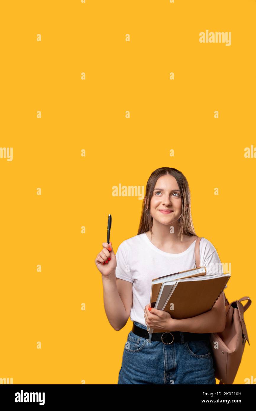 smart student find solution inspired woman Stock Photo - Alamy